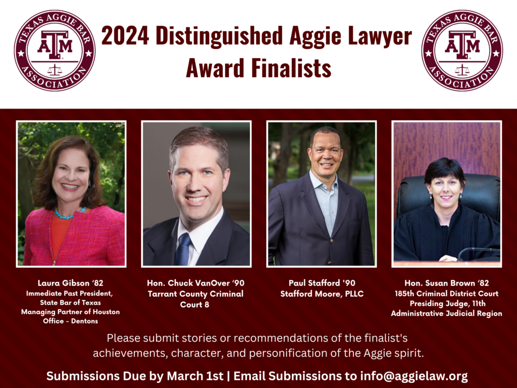 Awards - Texas Aggie Bar Association | Aggie Values in Practice