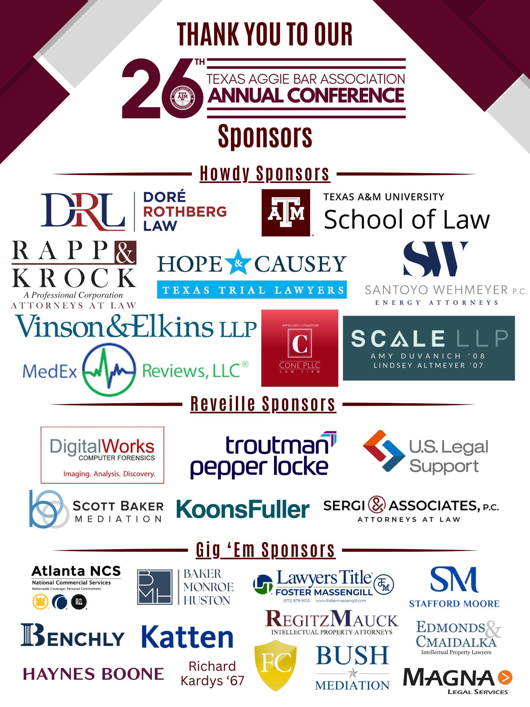 Annual Conference - Texas Aggie Bar Association | Aggie Values in Practice