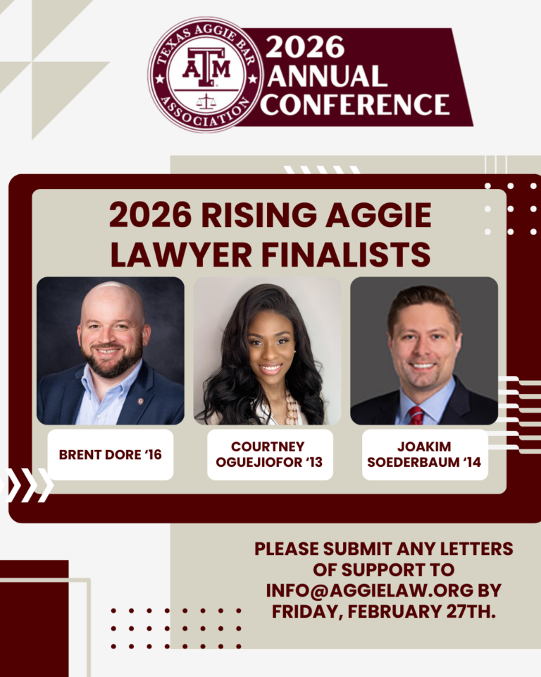 Awards - Texas Aggie Bar Association | Aggie Values in Practice